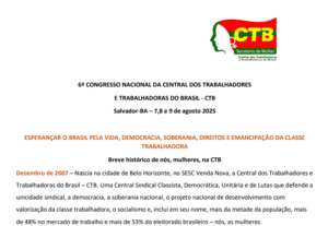 6º CONGRESSO DA CTB 2025 - CTB
